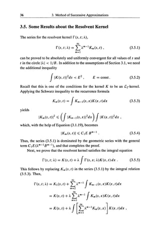 Linear integral equations | PDF