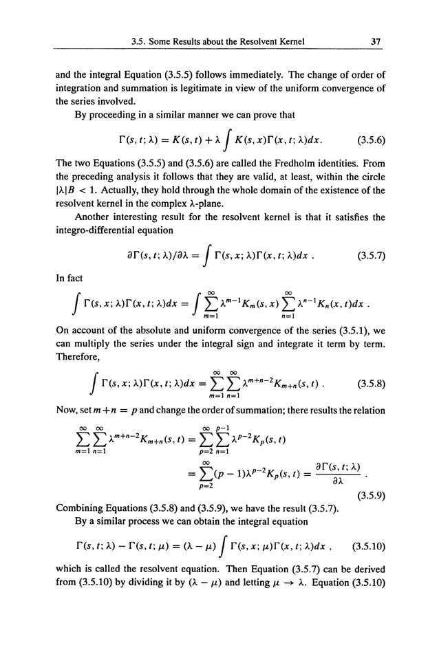 Linear integral equations | PDF