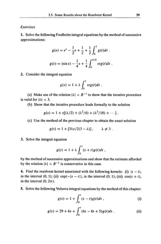 Linear integral equations | PDF