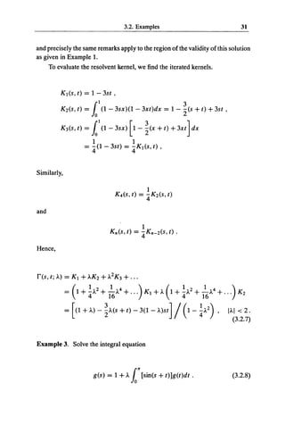 Linear integral equations | PDF