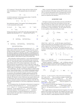 Linear Inversion of Seismic Data - Arthur Weglein Research Paper, M-OSR | PDF