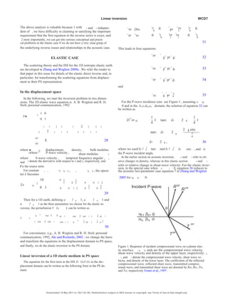 Linear Inversion of Seismic Data - Arthur Weglein Research Paper, M-OSR | PDF