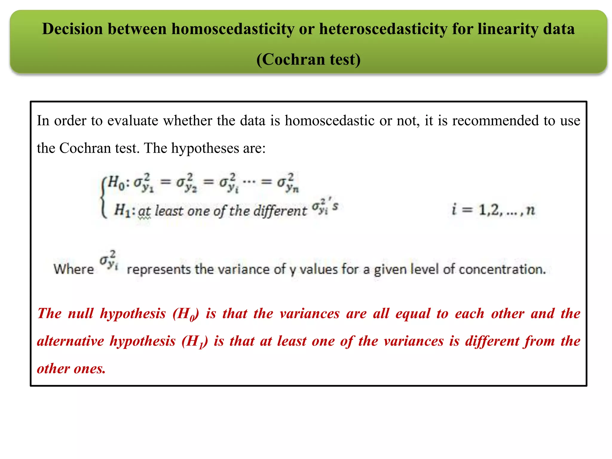 Linearity cochran test | PPTX