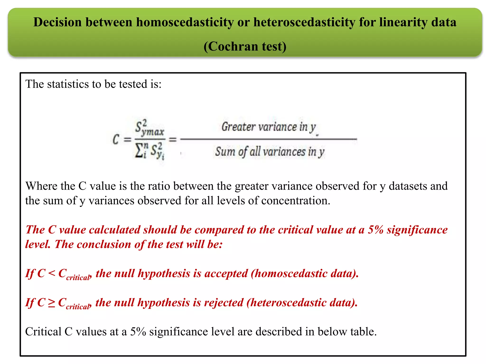 Linearity cochran test | PPTX