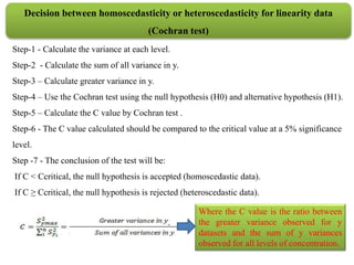Linearity cochran test | PPTX