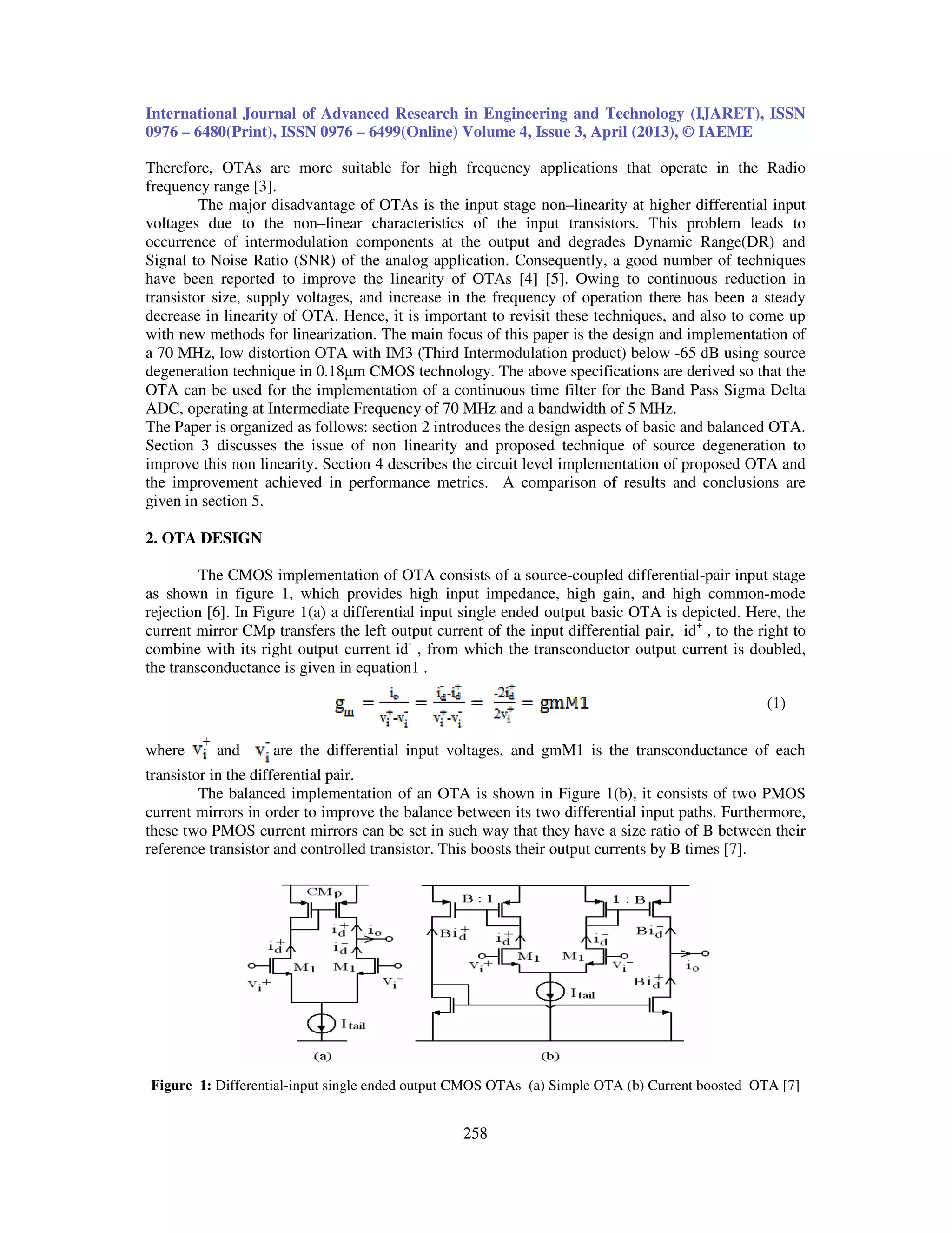Linearity enhancement of operational transconductance amplifier using ...