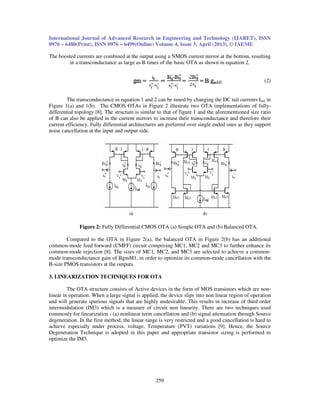 Linearity enhancement of operational transconductance amplifier using source | PDF