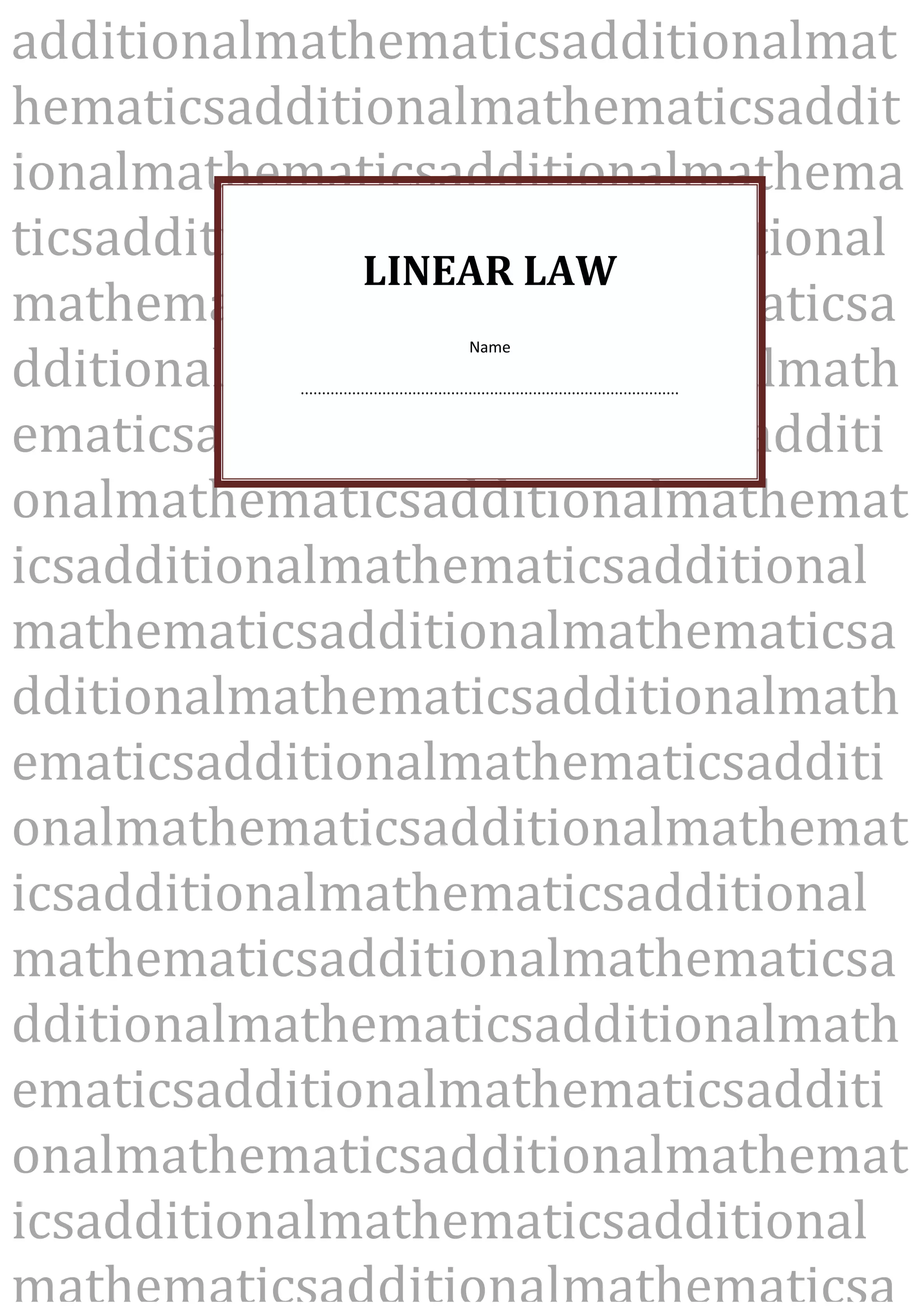 Linear law | PDF