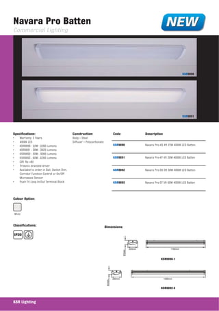 Linear LED Battens for Commercial Use | PDF