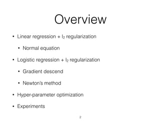 Implementation of linear regression and logistic regression on Spark | PDF