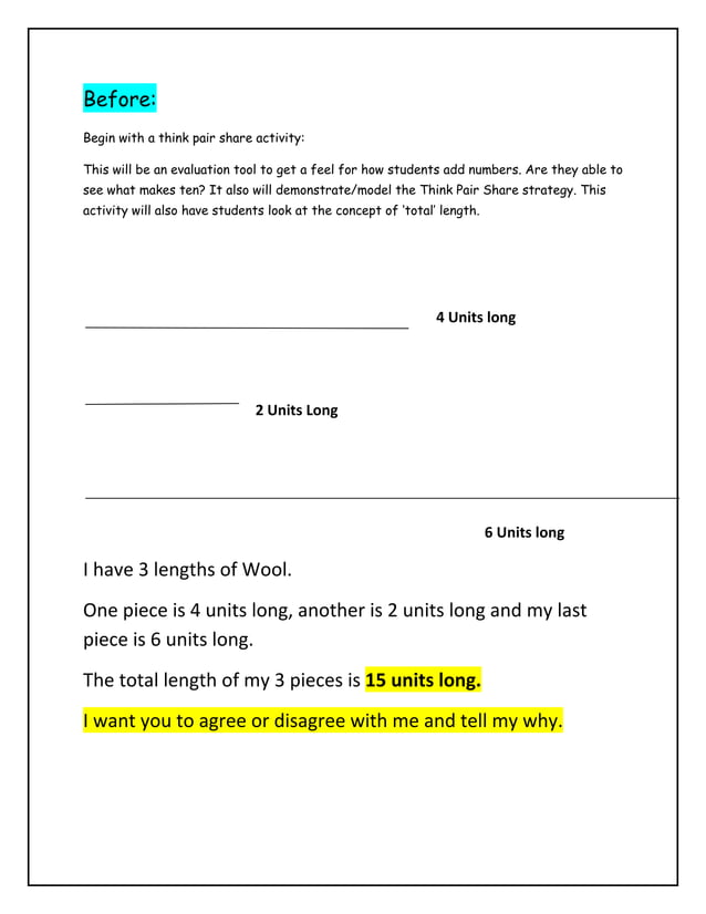 Linear measurement lessons | DOCX