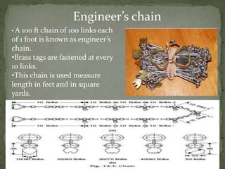 Linear measurement for surveying by chaining | PPTX