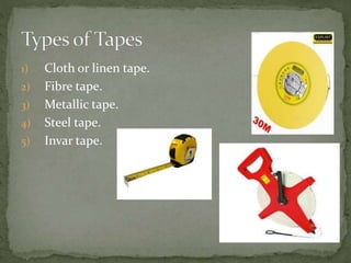 Linear measurement for surveying by chaining | PPTX