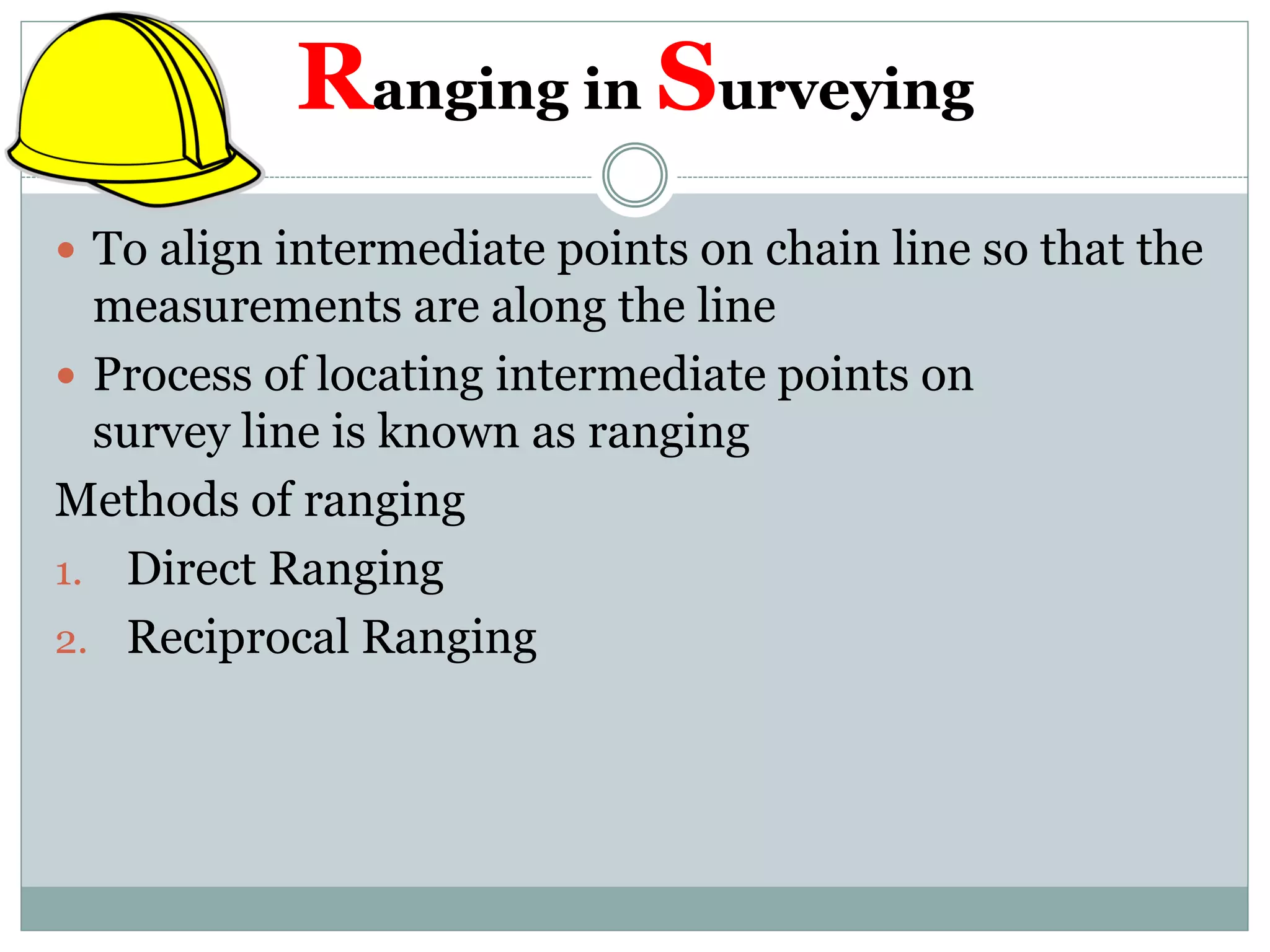 1.1 Linear measurement original: Chaining & Ranging | PDF
