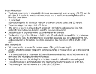 Linear measuring instrument | PDF