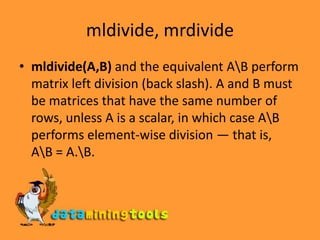 Matlab: Linear Methods, Quantiles | PPTX