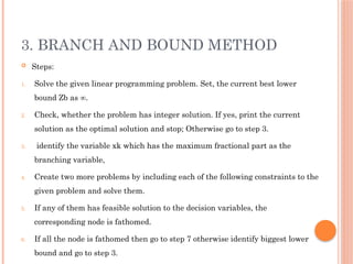 Linear mixed integer programs for chemical engineering | PPTX | Programming Languages | Computing
