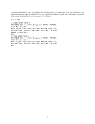 Linear mixed model-writing sample | PDF