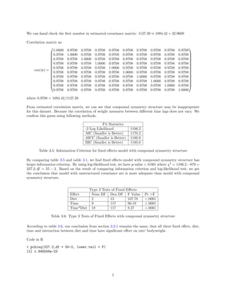 Linear mixed model-writing sample | PDF