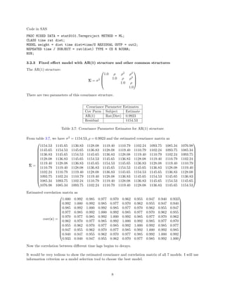 Linear mixed model-writing sample | PDF
