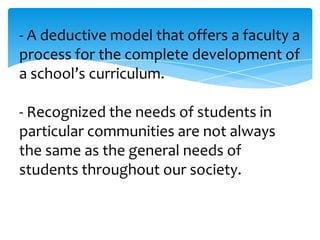 Linear model of Curriculum | PPTX