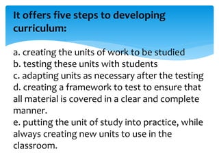 Linear model of curriculum development | PPTX