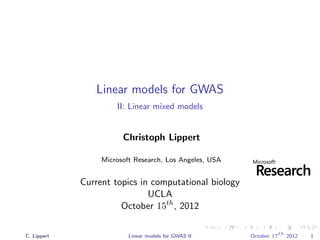 Linear models2 | PPT