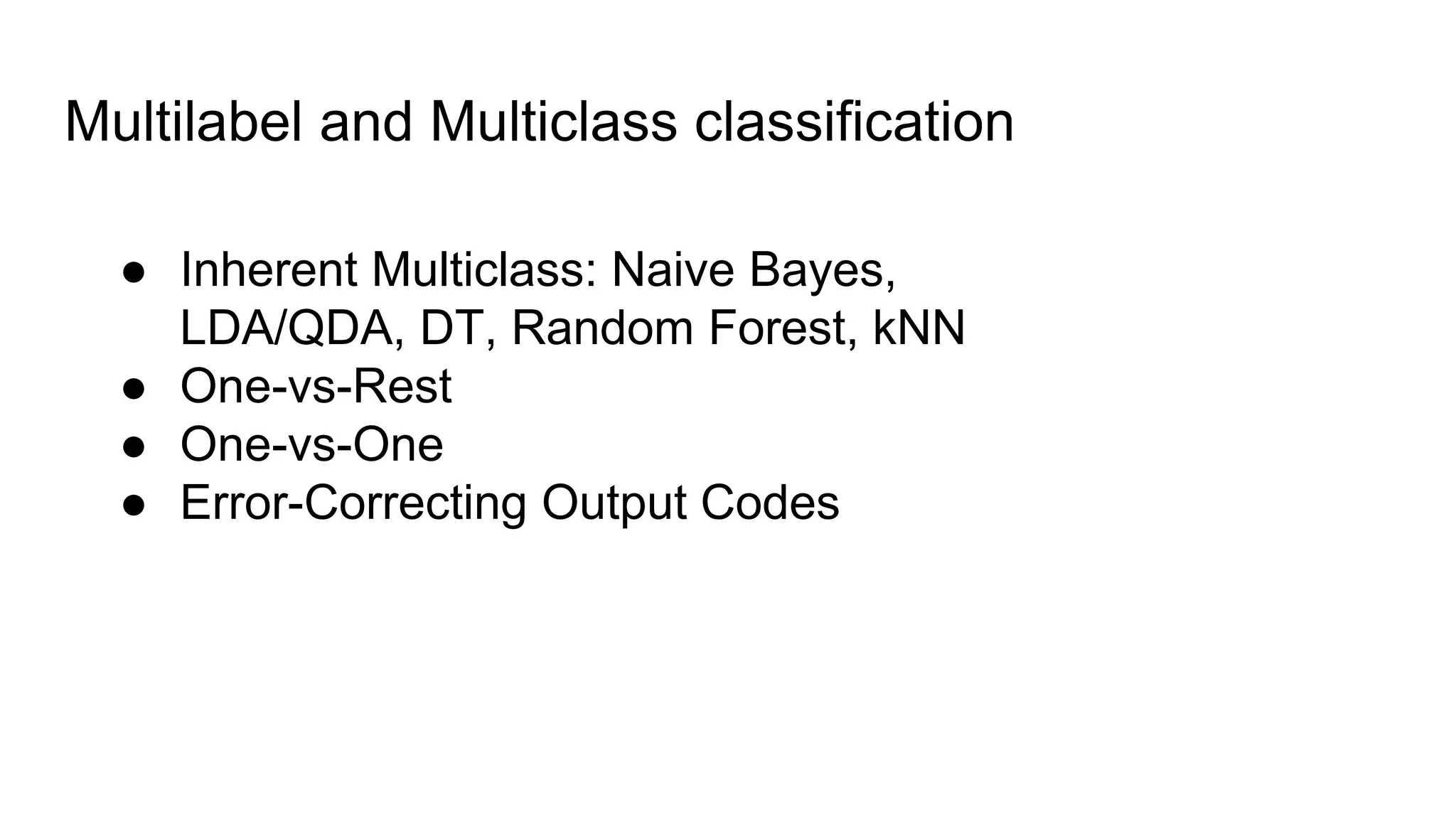 Linear models and multiclass classification | PPTX