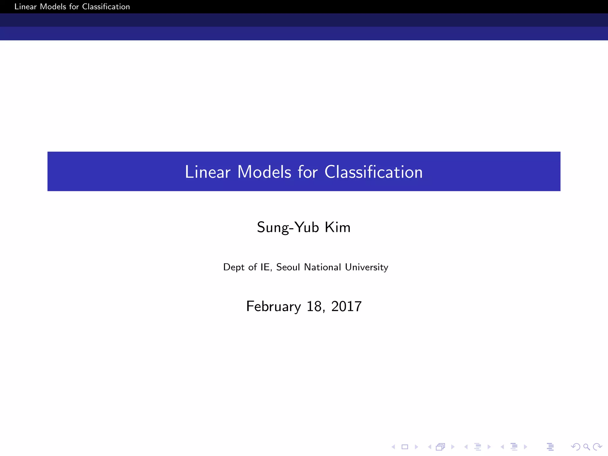 Linear models for classification | PDF | Technology & Computing