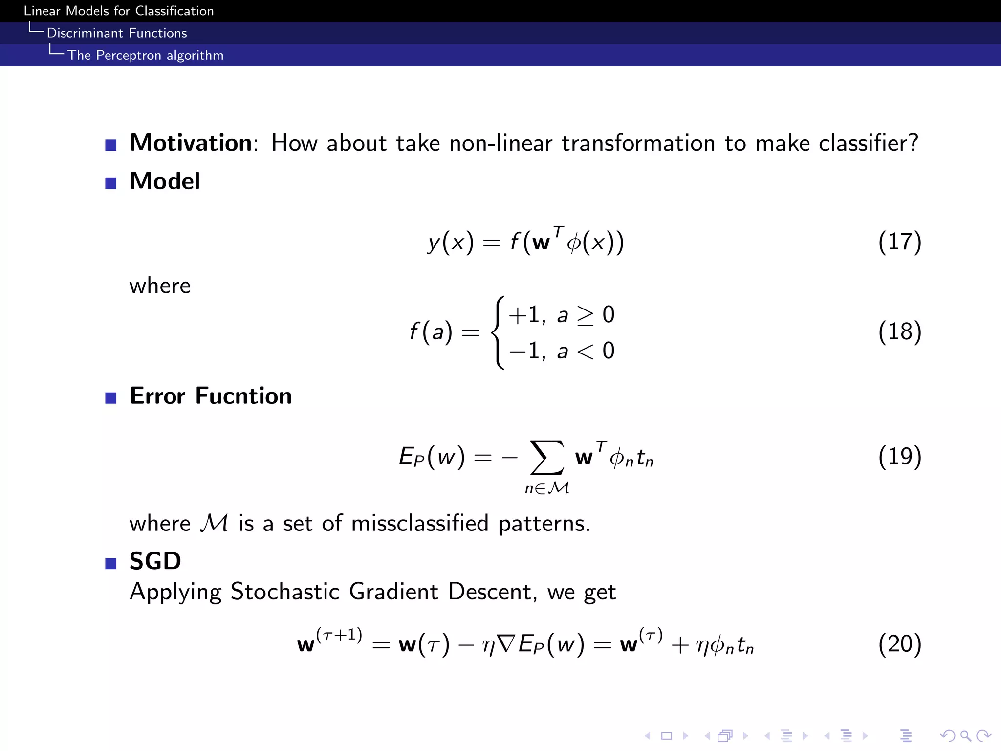 Linear models for classification | PDF