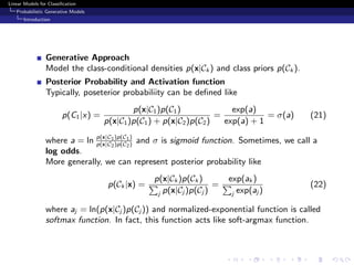 Linear models for classification | PDF