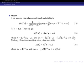 Linear models for classification | PDF