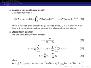 Linear models for classification | PDF