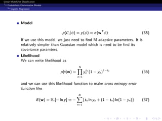 Linear models for classification | PDF