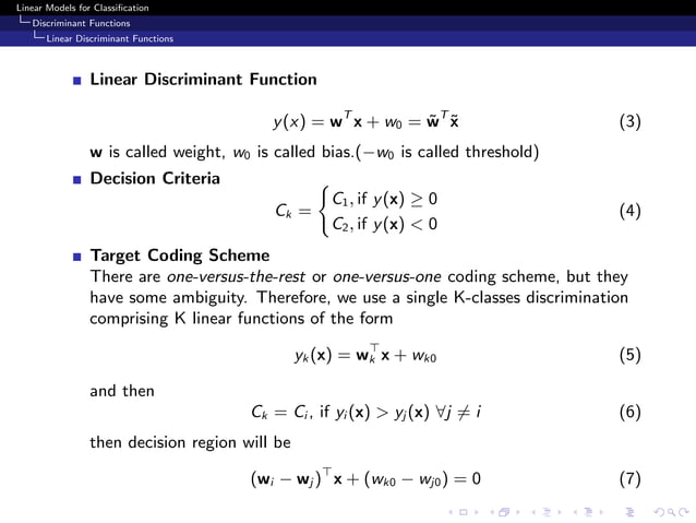 Linear models for classification | PDF | Technology & Computing