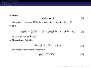Linear models for classification | PDF