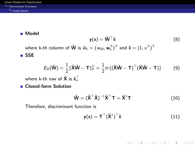 Linear models for classification | PDF | Technology & Computing