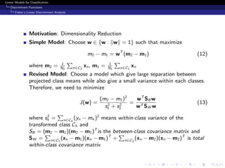 Linear models for classification | PDF