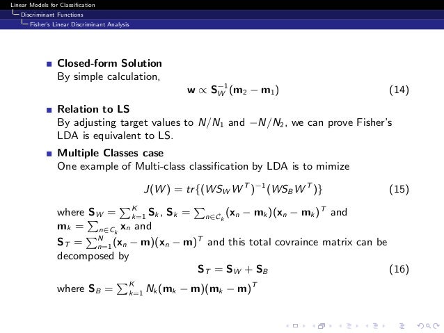 Linear Models For Classification