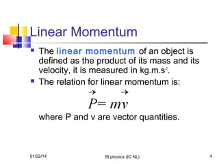 Linear momentum and collisions | PPT