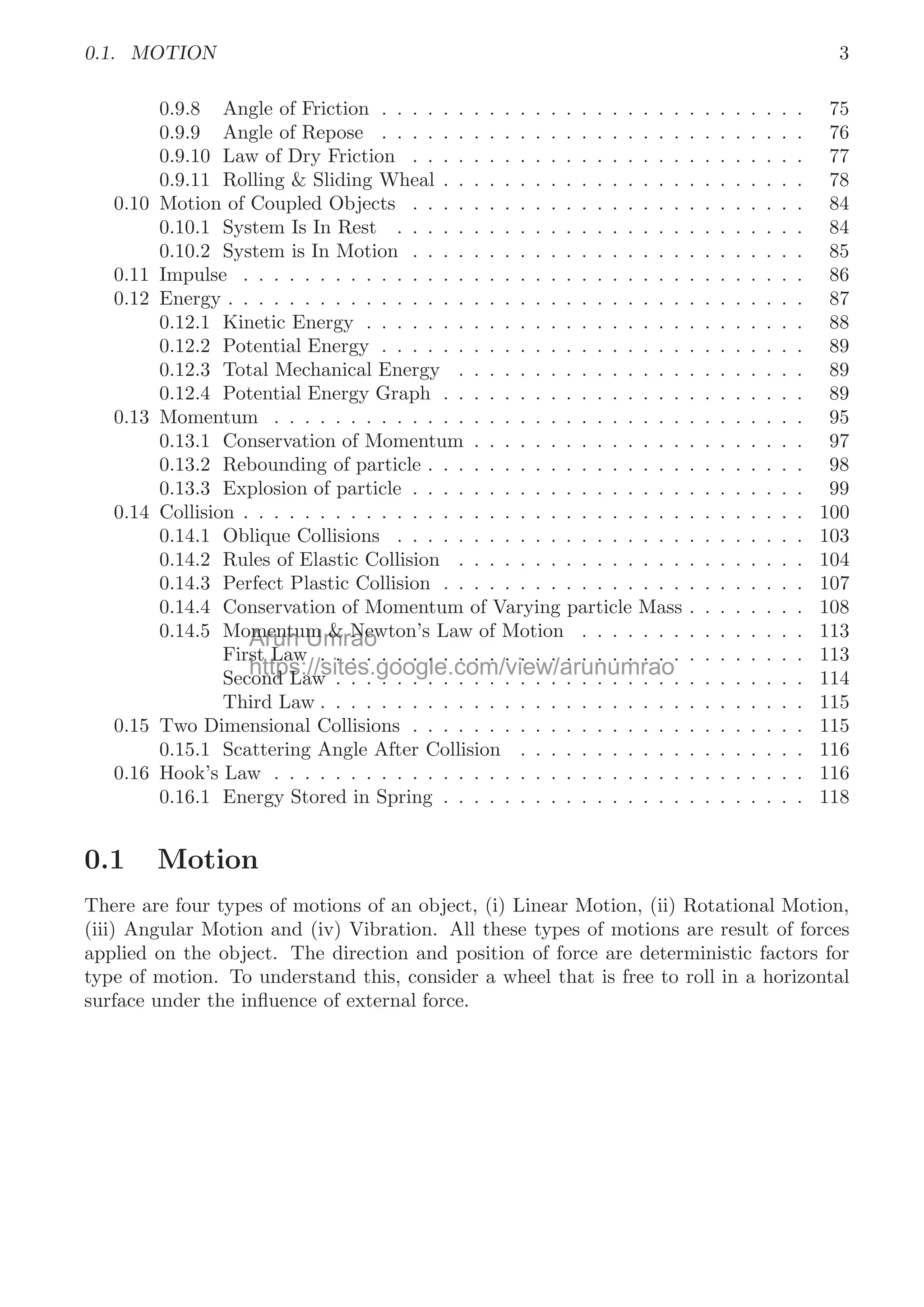 Principles of Linear Motion of Objects - Physics - Explained by Arun ...