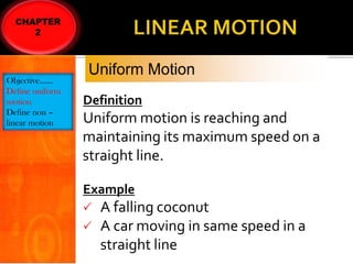 Linear motion present | PPTX