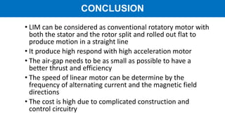 LINEAR MOTOR principle , contraction, working type | PPT