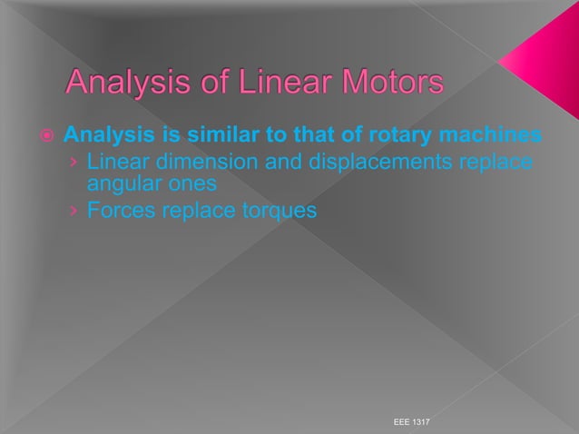 Linear motor by_suman singha,b-tech,eee | PPT