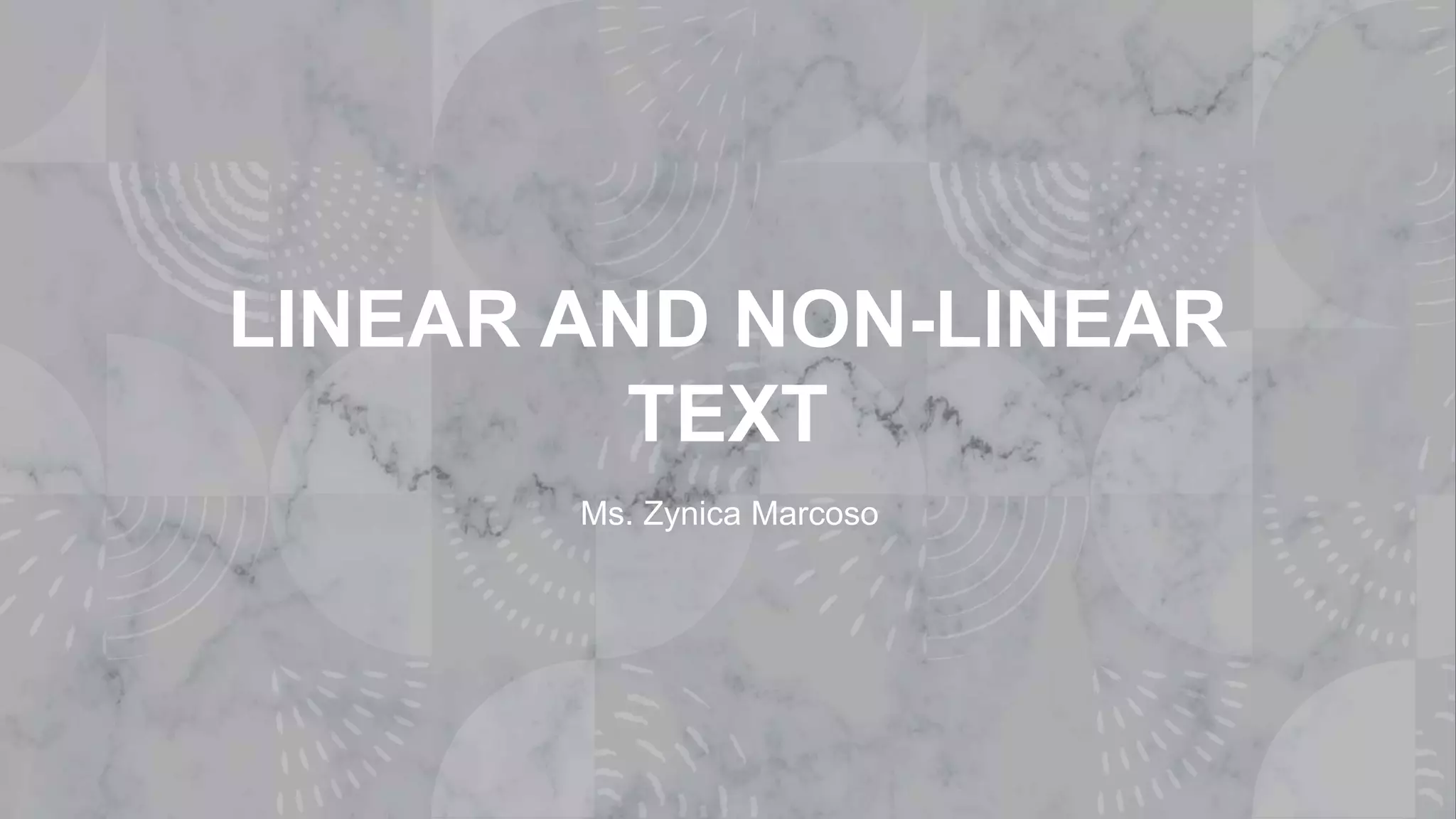 Linear & Non-Linear Text | PPT