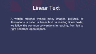 Linear & Non-Linear Text | PPT