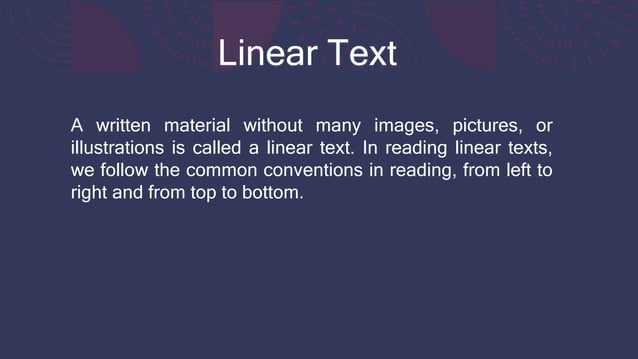 Linear & Non-Linear Text | PPT
