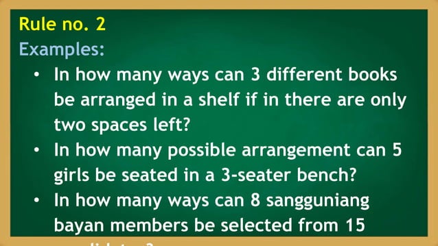 Linear Permutation - A Grade 10 lesson under the third quarter of school year 2023-2024. | PPTX