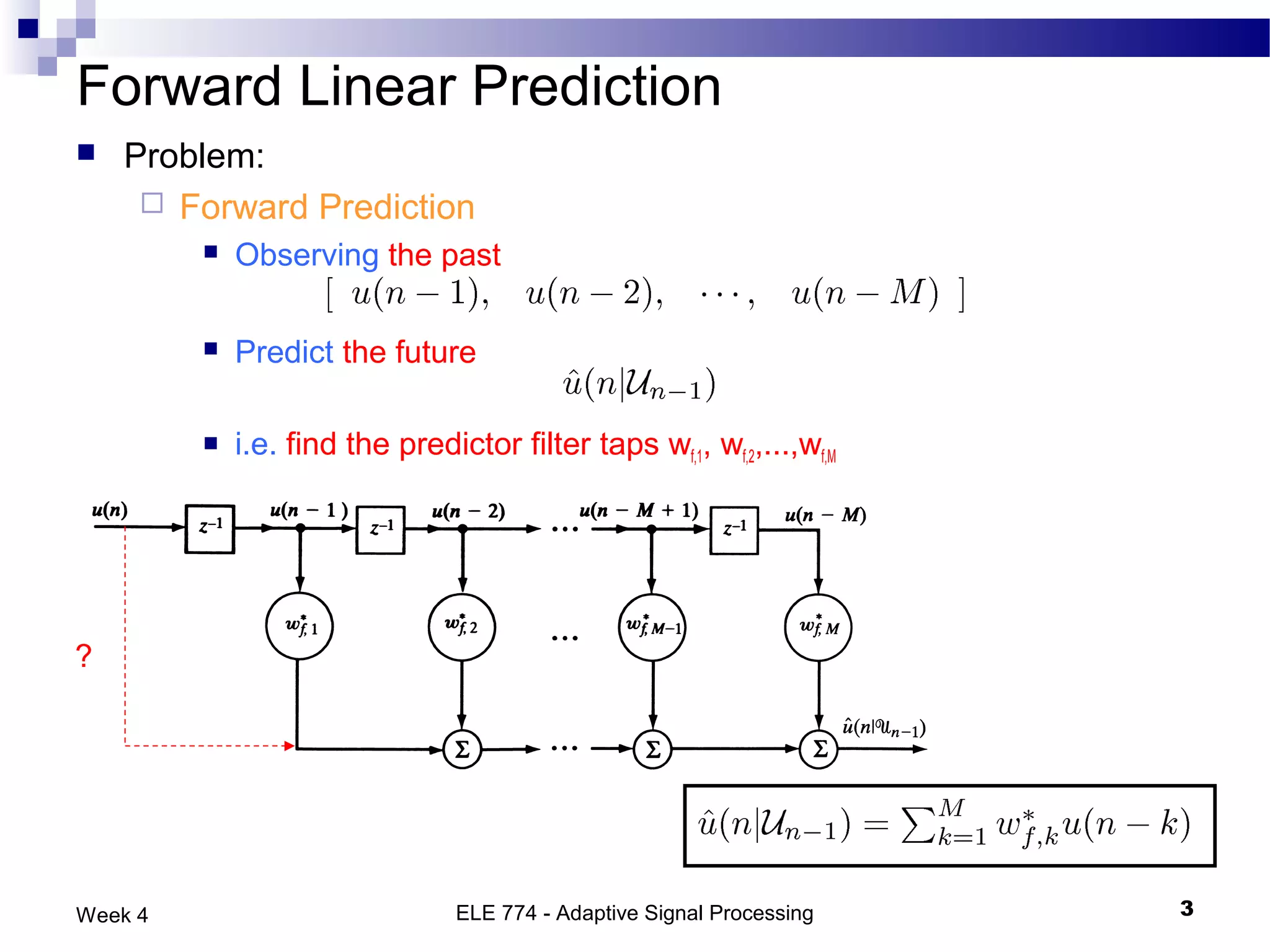 Linear prediction | PPT