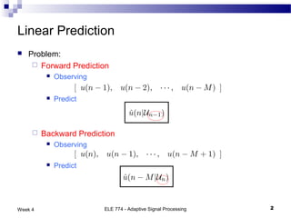 Linear prediction